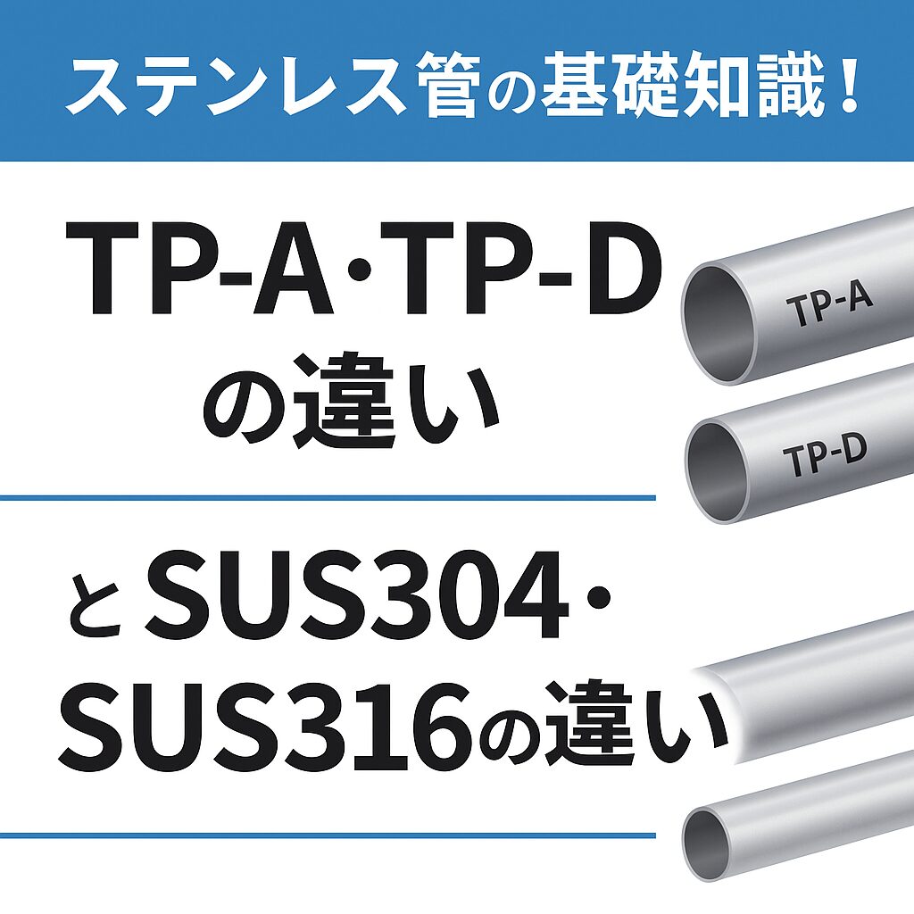 ステンレス管の基礎知識！TP-A・TP-Dの違いとSUS304・SUS316の特徴をわかりやすく解説 | 管材ナビ